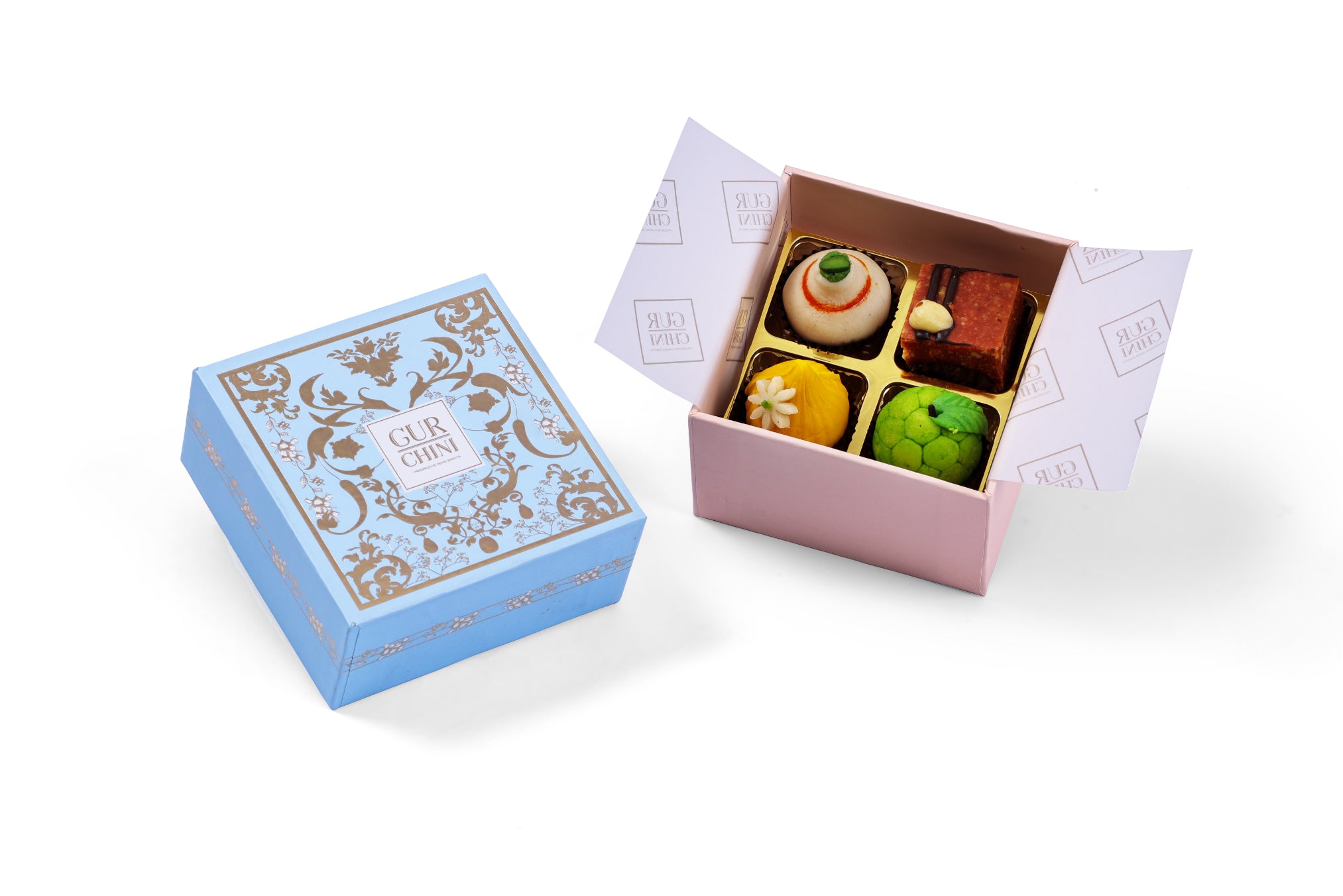Luxury box of 4 - Filled with finest and the purest gurchini mithai