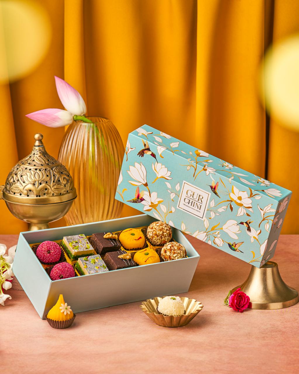 Luxury box of 10 Assorted Sweets - Filled with finest and the purest g